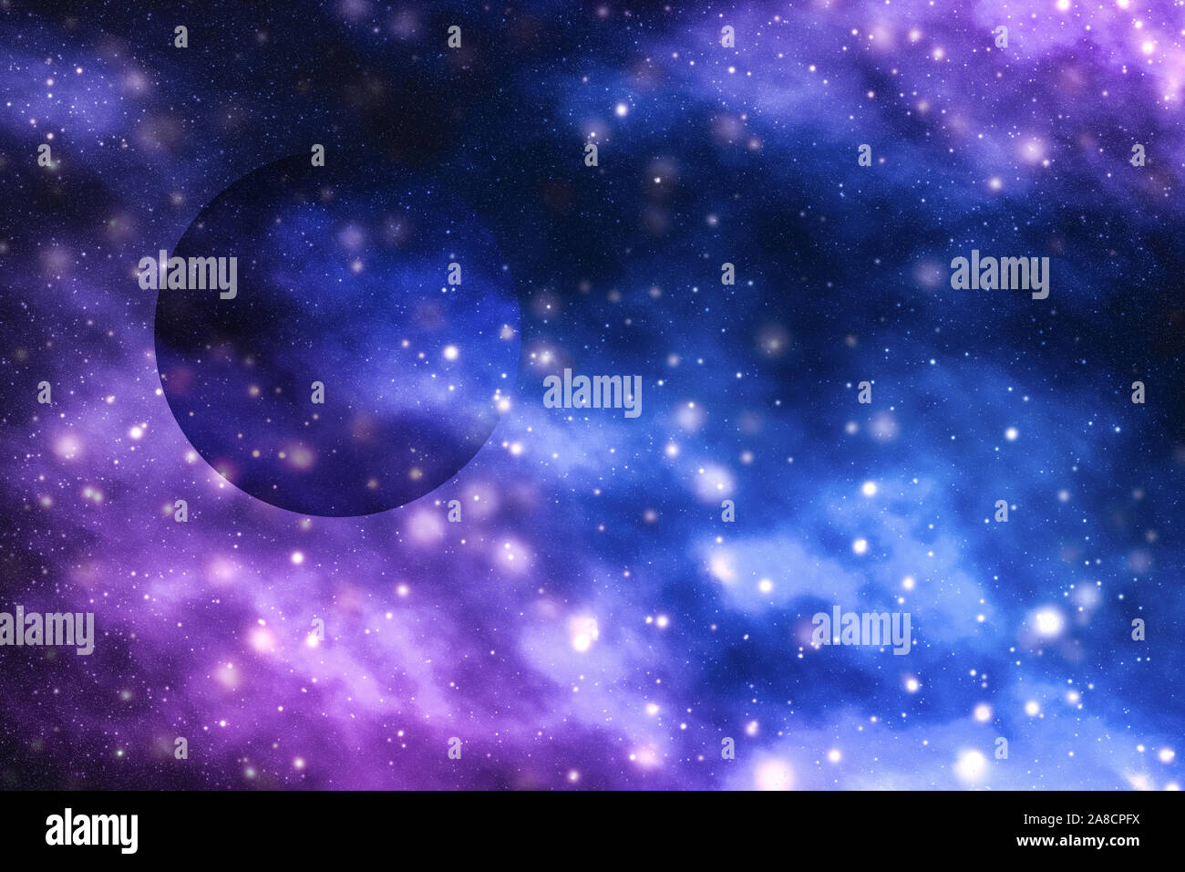 Discovery in astronomy, cosmic abstract and future technology concept ...