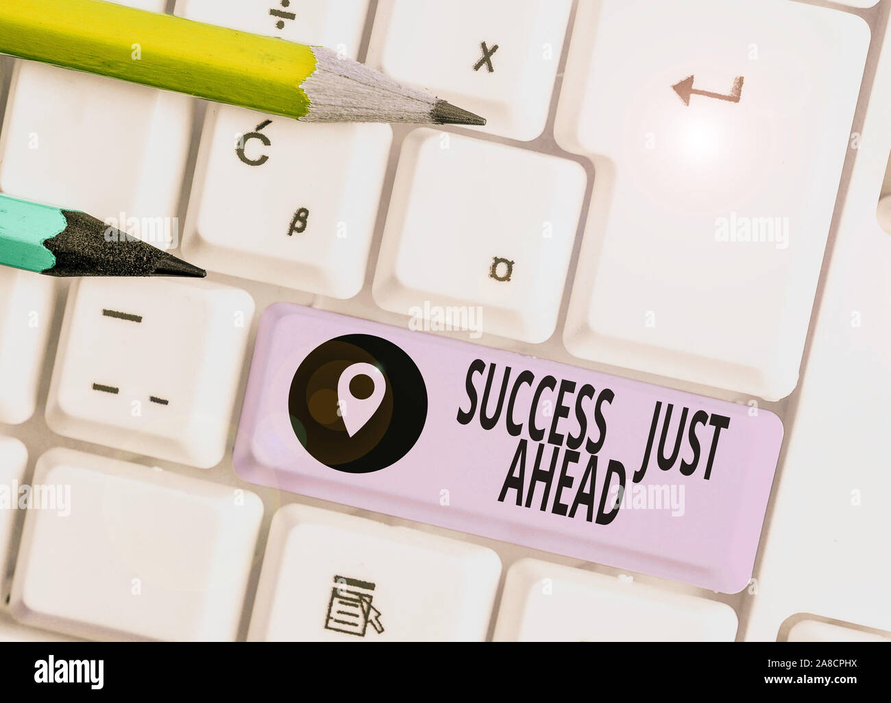 Word writing text Success Just Ahead. Business photo showcasing a ...