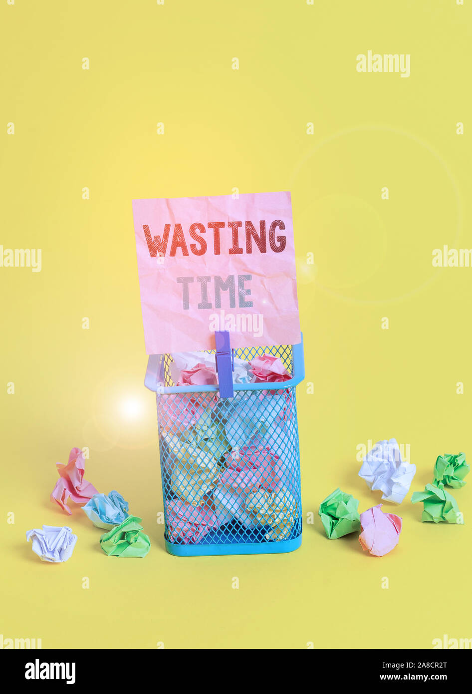 Handwriting text writing Wasting Time. Conceptual photo act of spending ...