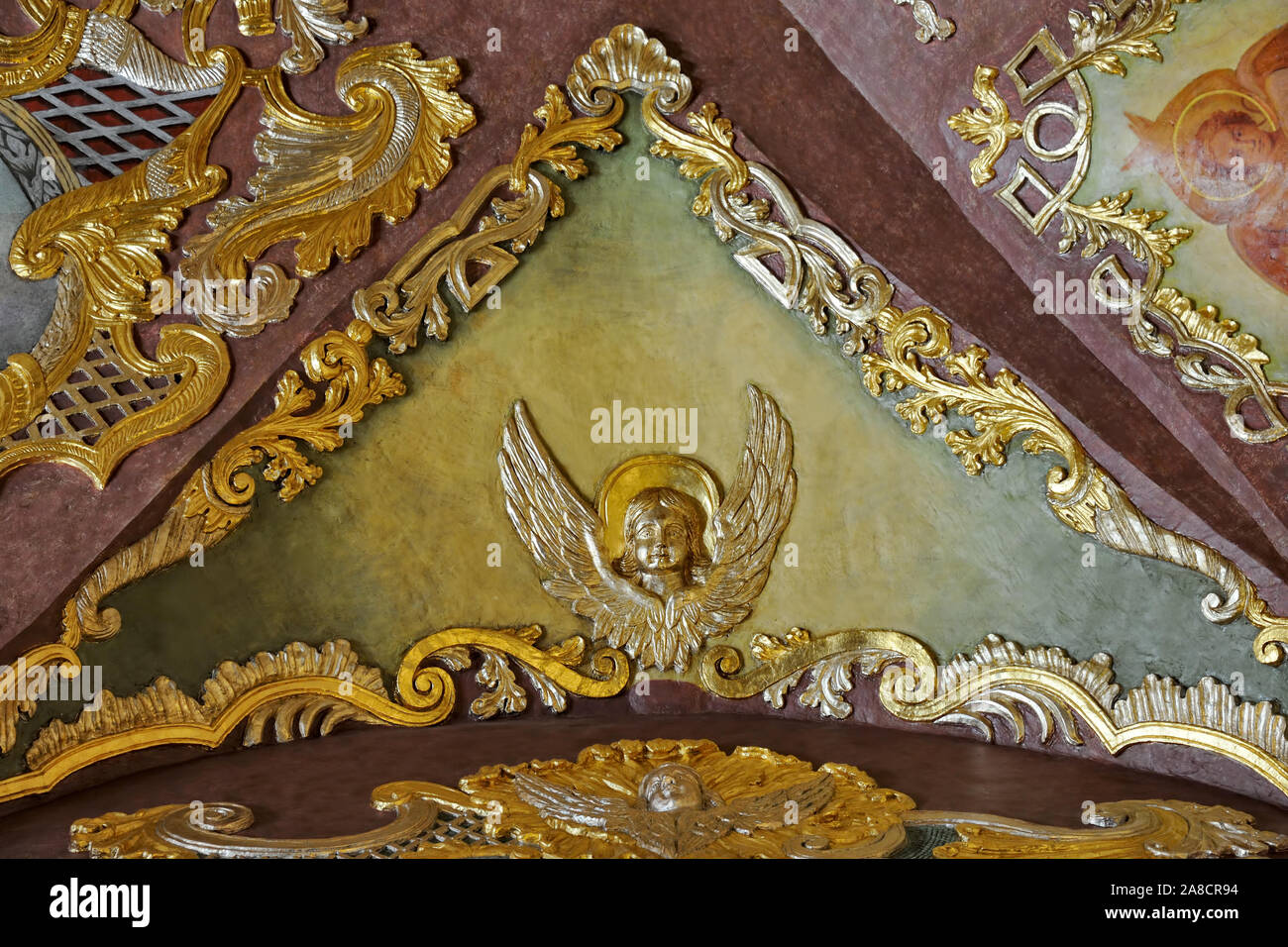Gilded Image of Angel Stock Photo - Alamy