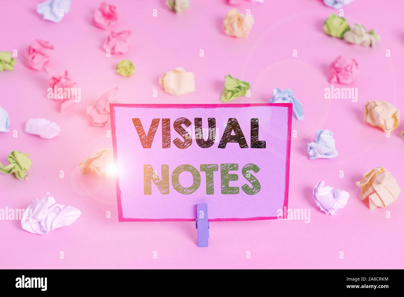 Writing note showing Visual Notes. Business concept for process of ...