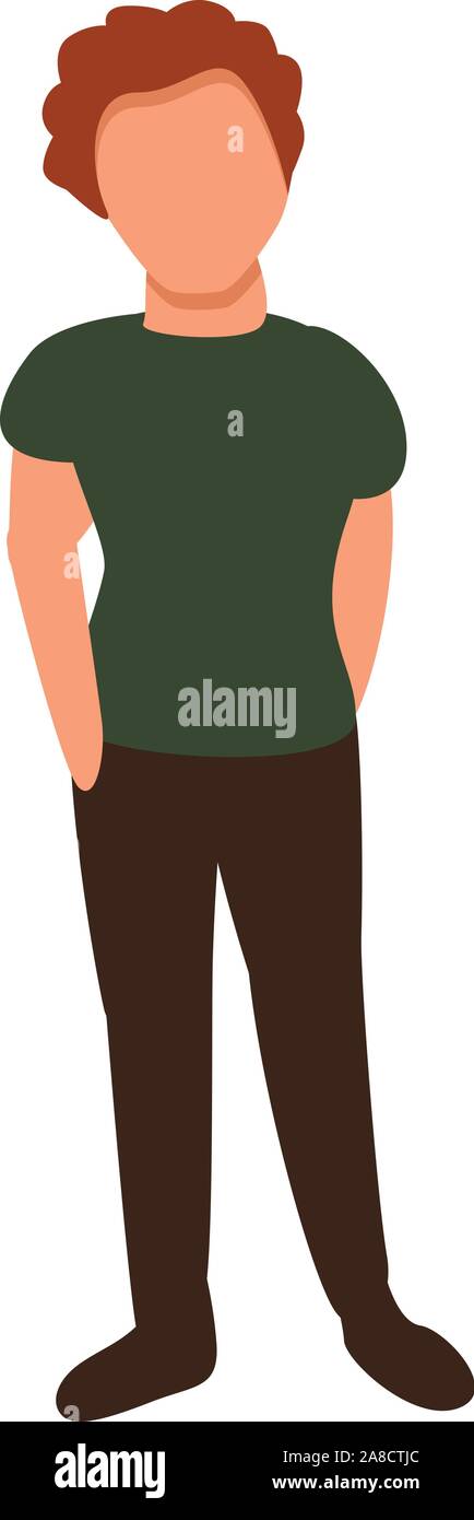 Red haired man icon. Cartoon of red haired man vector icon for web ...