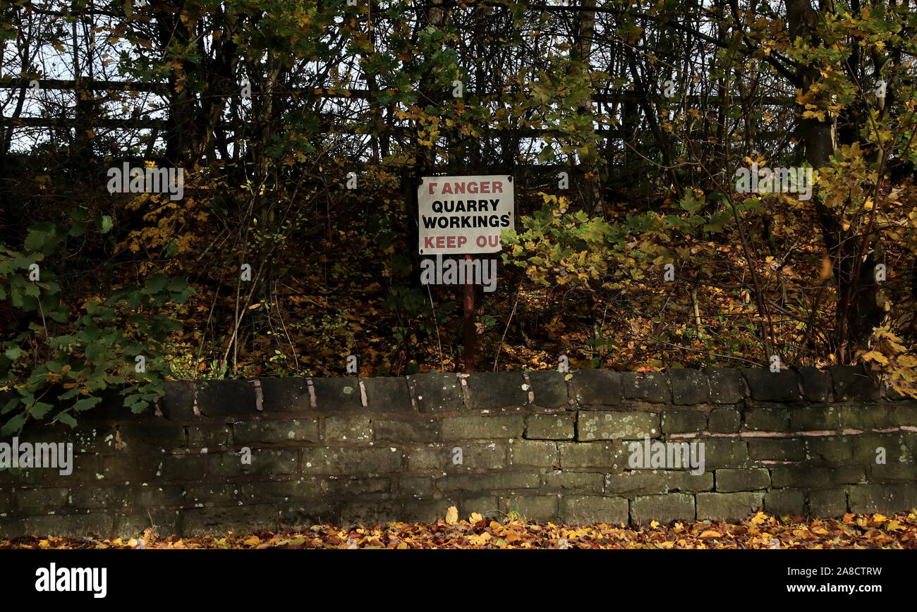 Edge quarry wall forced evacuation residents bank end close hi-res ...
