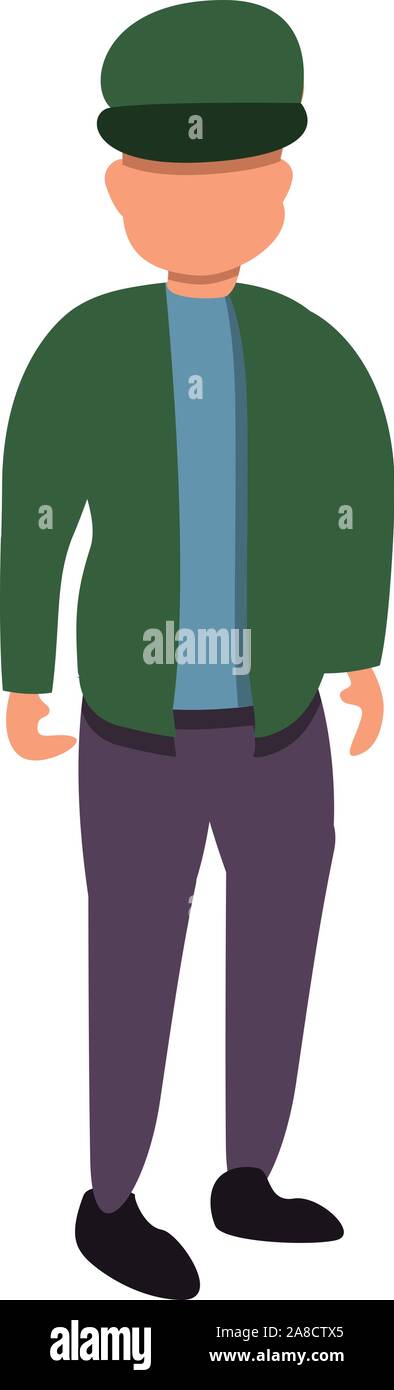 Man with cap icon. Cartoon of man with cap vector icon for web design ...