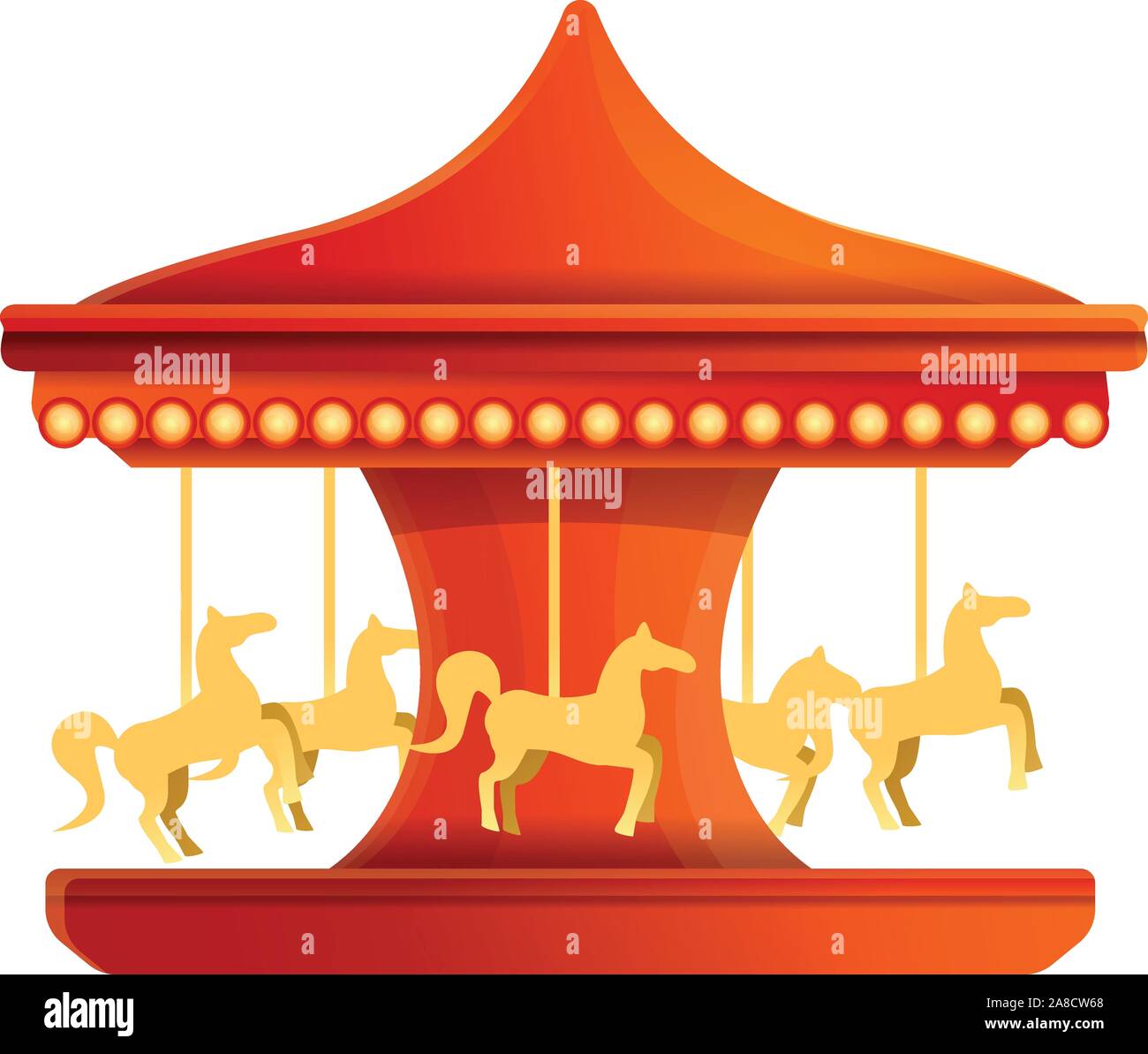 Carousel icon. Cartoon of carousel vector icon for web design isolated ...