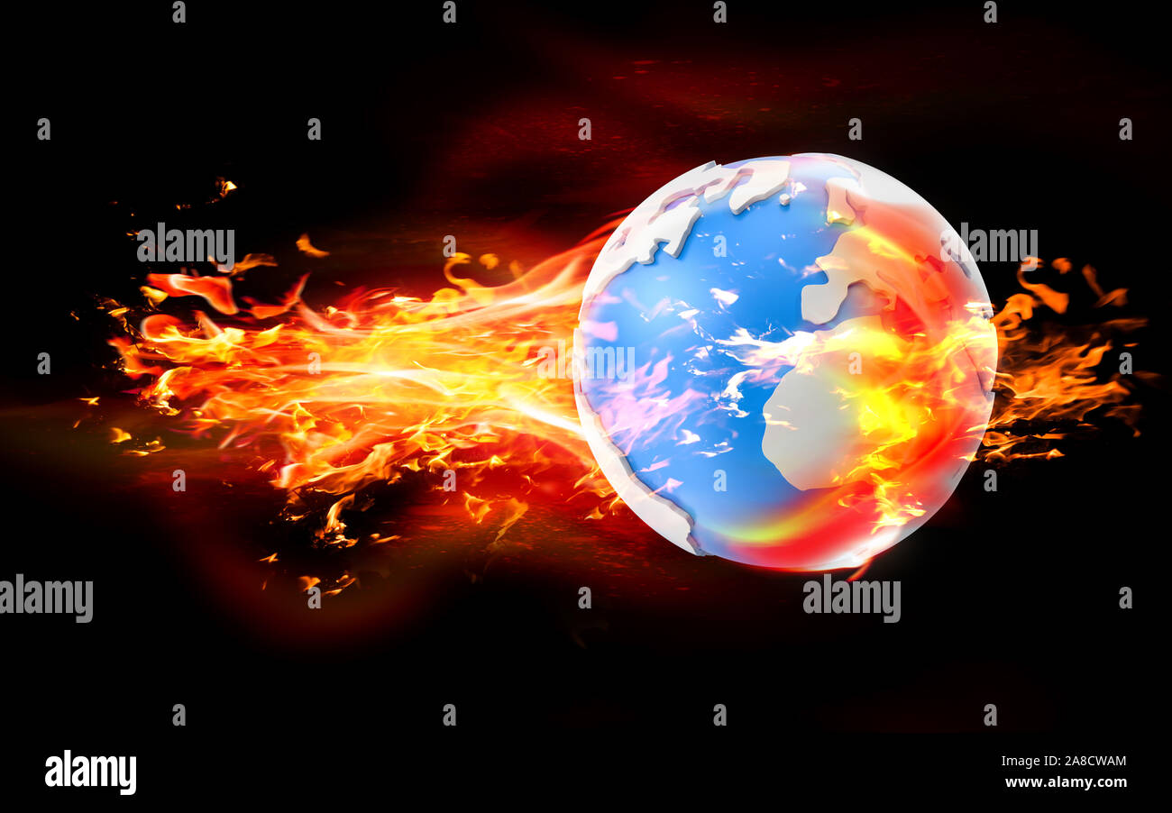Planet Earth In Flames High Resolution Stock Photography and Images - Alamy