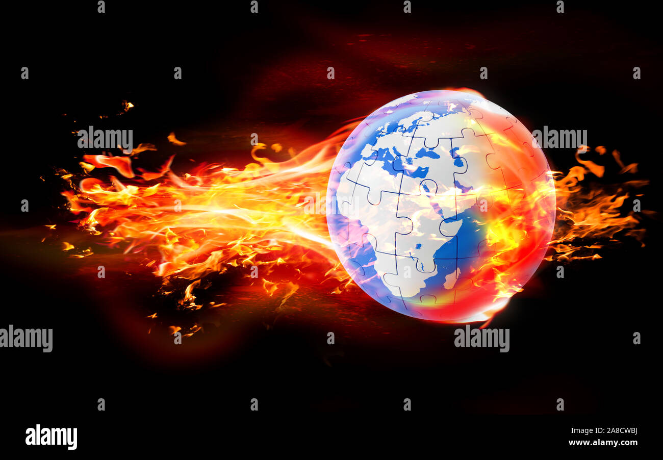 Planet Earth In Flames High Resolution Stock Photography and Images - Alamy