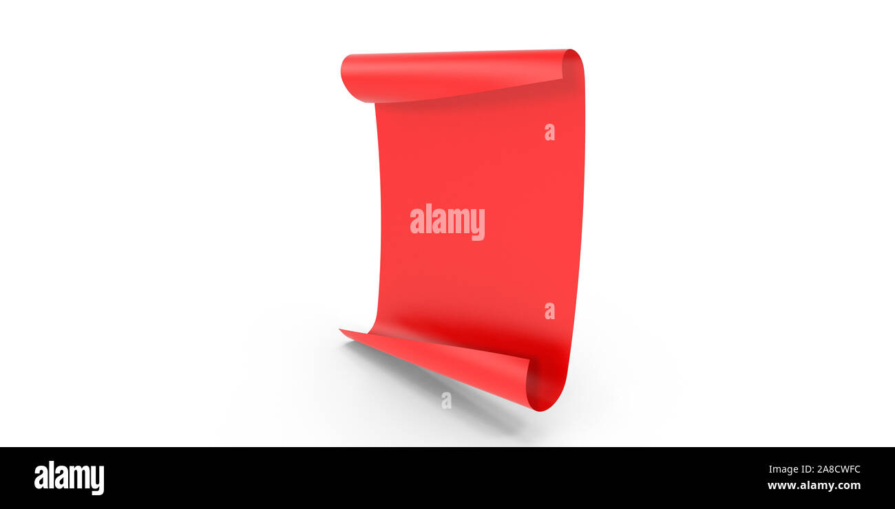 Realistic three dimensional ribbon banner against white background ...