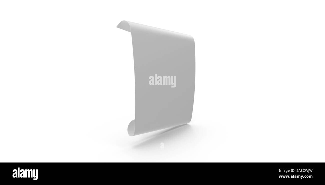 Realistic three dimensional ribbon banner against white background ...