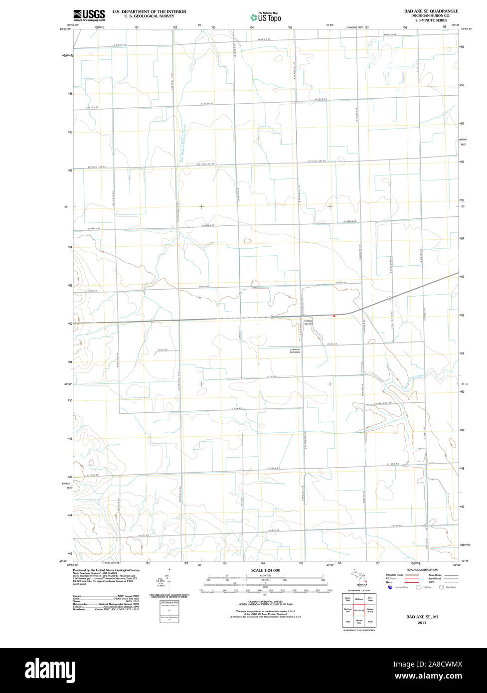 Map of bad axe hi-res stock photography and images - Alamy