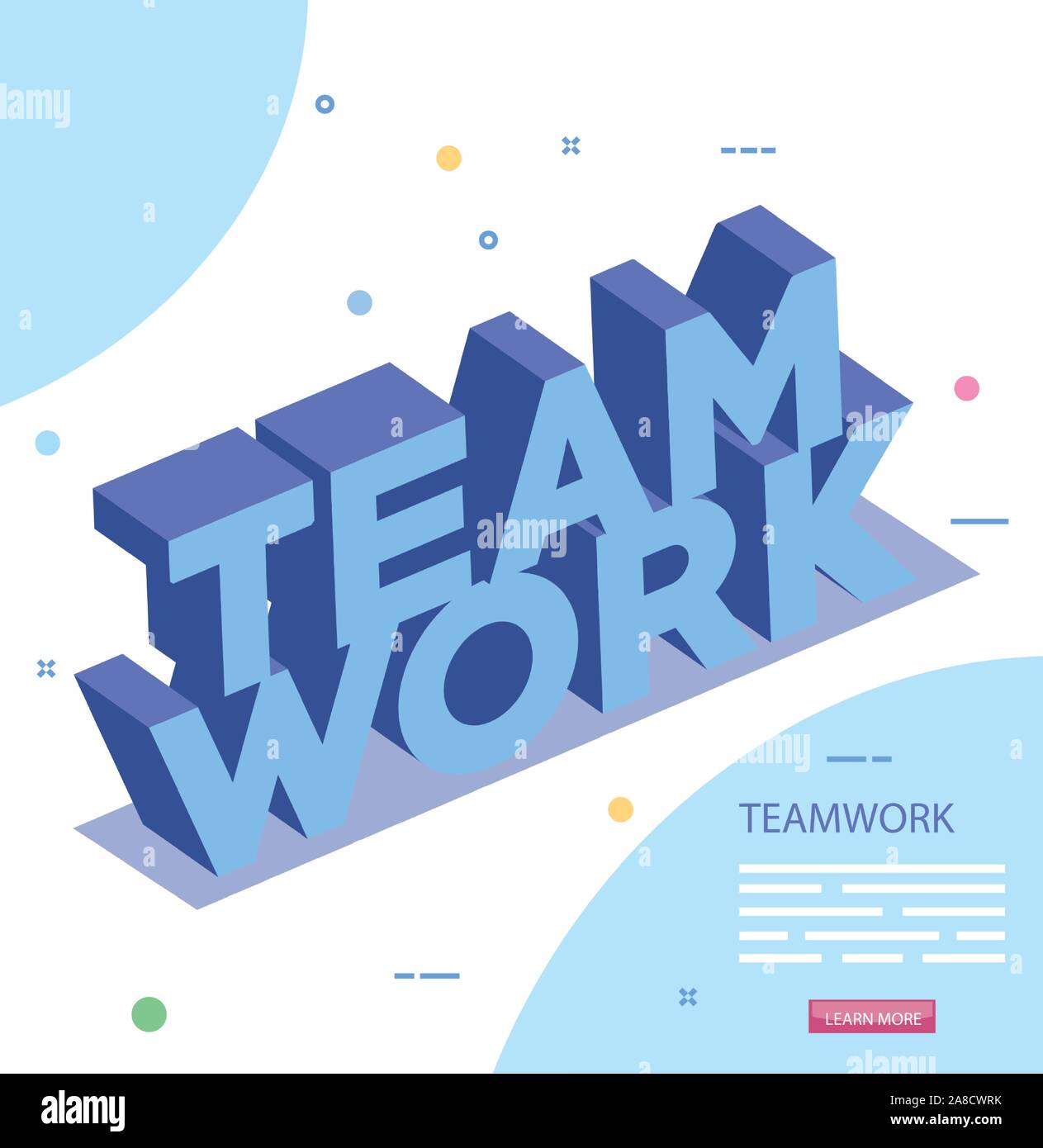 lettering of teamwork isolated icon Stock Vector Image & Art - Alamy