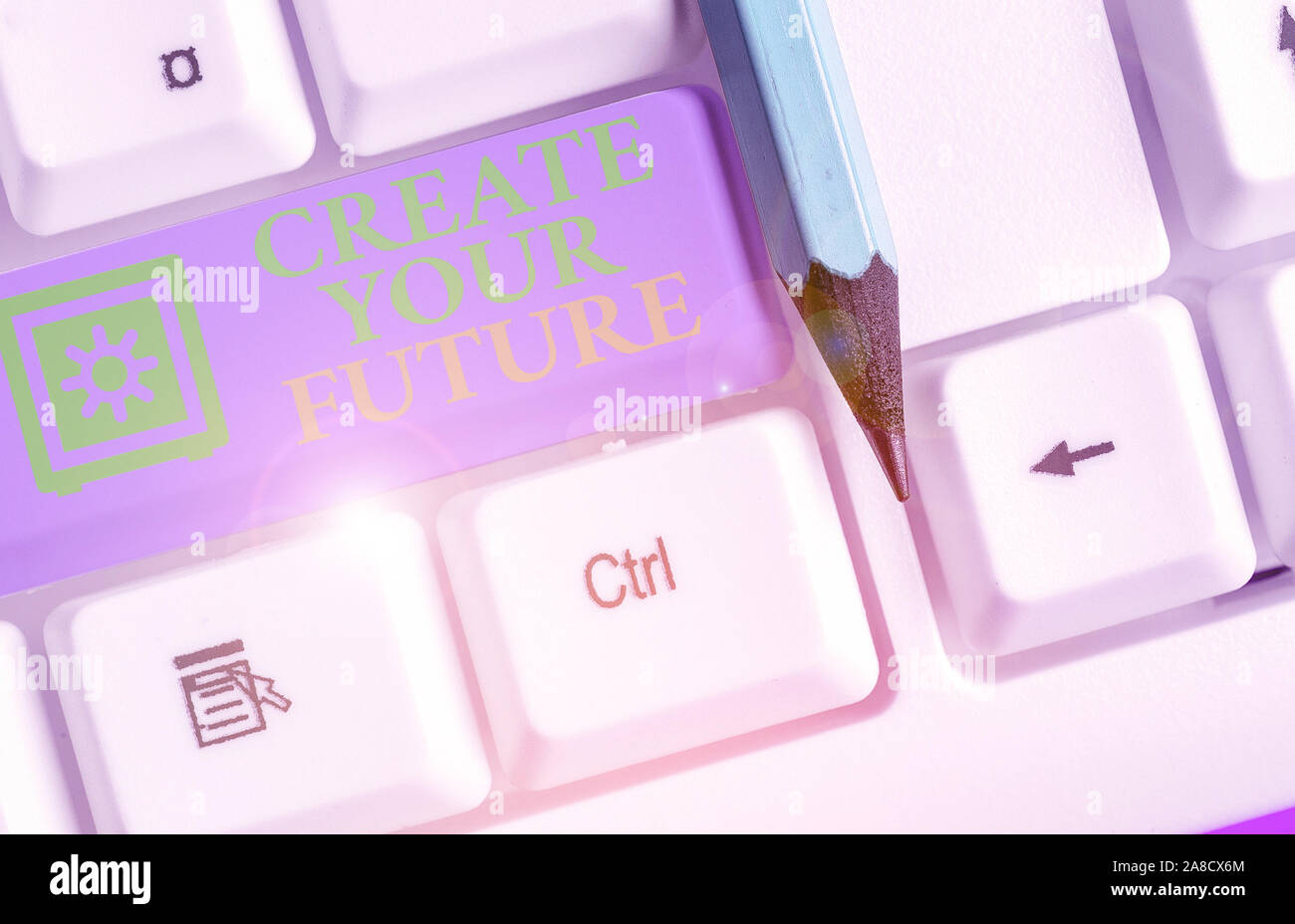 Text sign showing Create Your Future. Business photo text Set Target ...