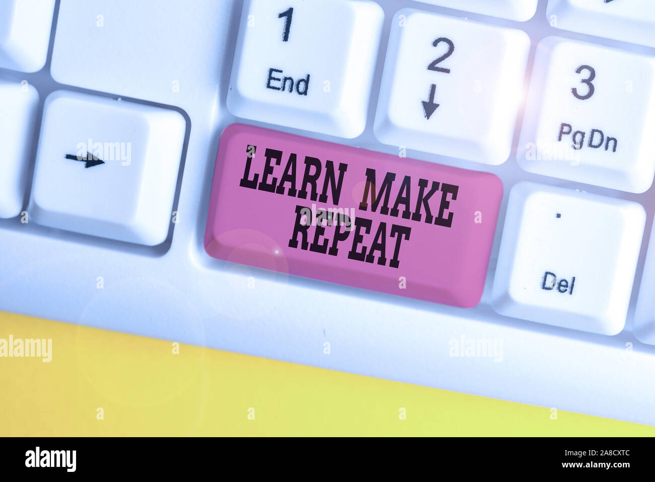 Handwriting text writing Learn Make Repeat. Conceptual photo Once you ...