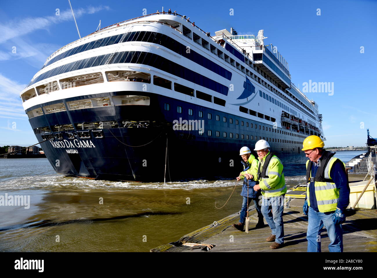CMV cruise linner Vasco Da Gama docked at London International Cruise ...