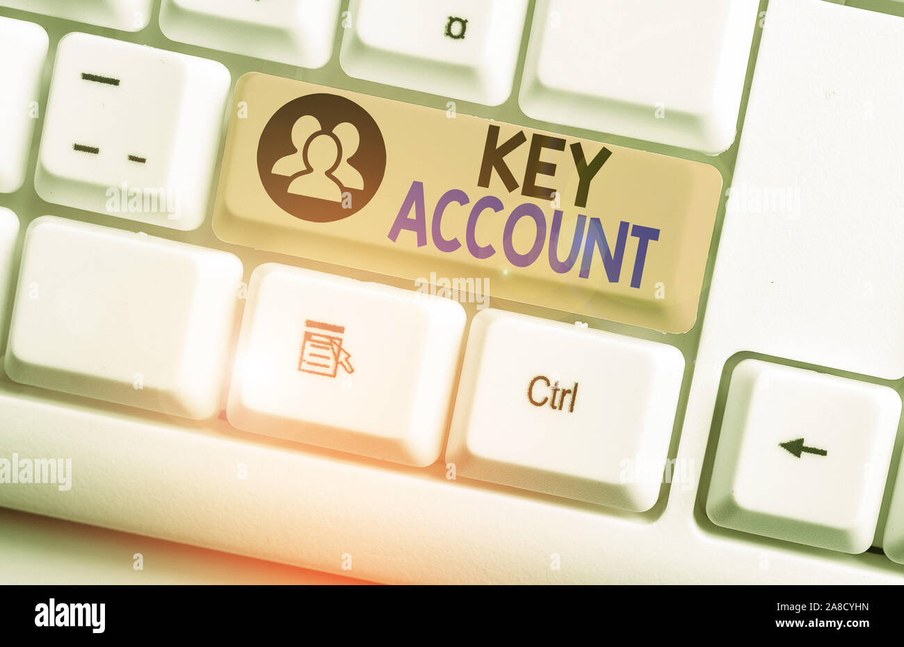 Text sign showing Key Account. Business photo text individual approach ...