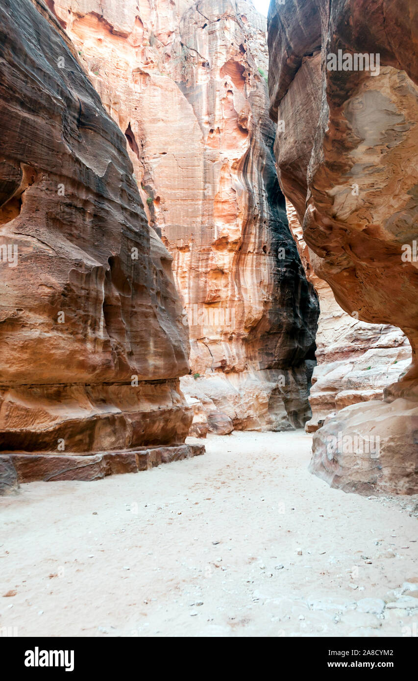 Ruins of the ancient city of Petra in Jordan. Petra is an important ...