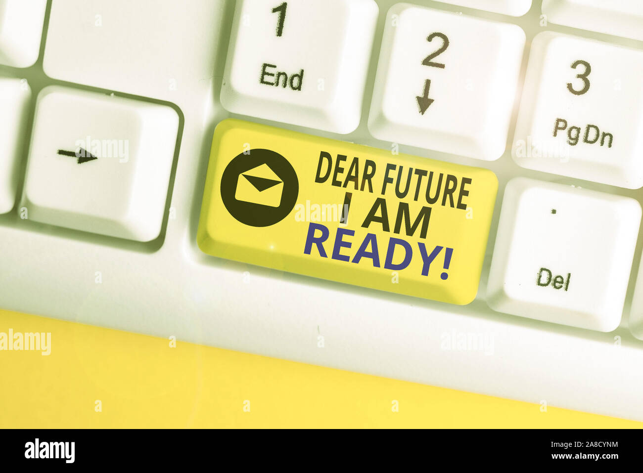 Word writing text Dear Future I Am Ready. Business photo showcasing ...
