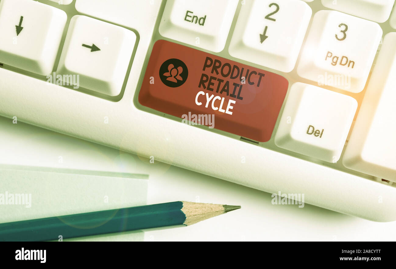 Writing note showing Product Retail Cycle. Business concept for as ...