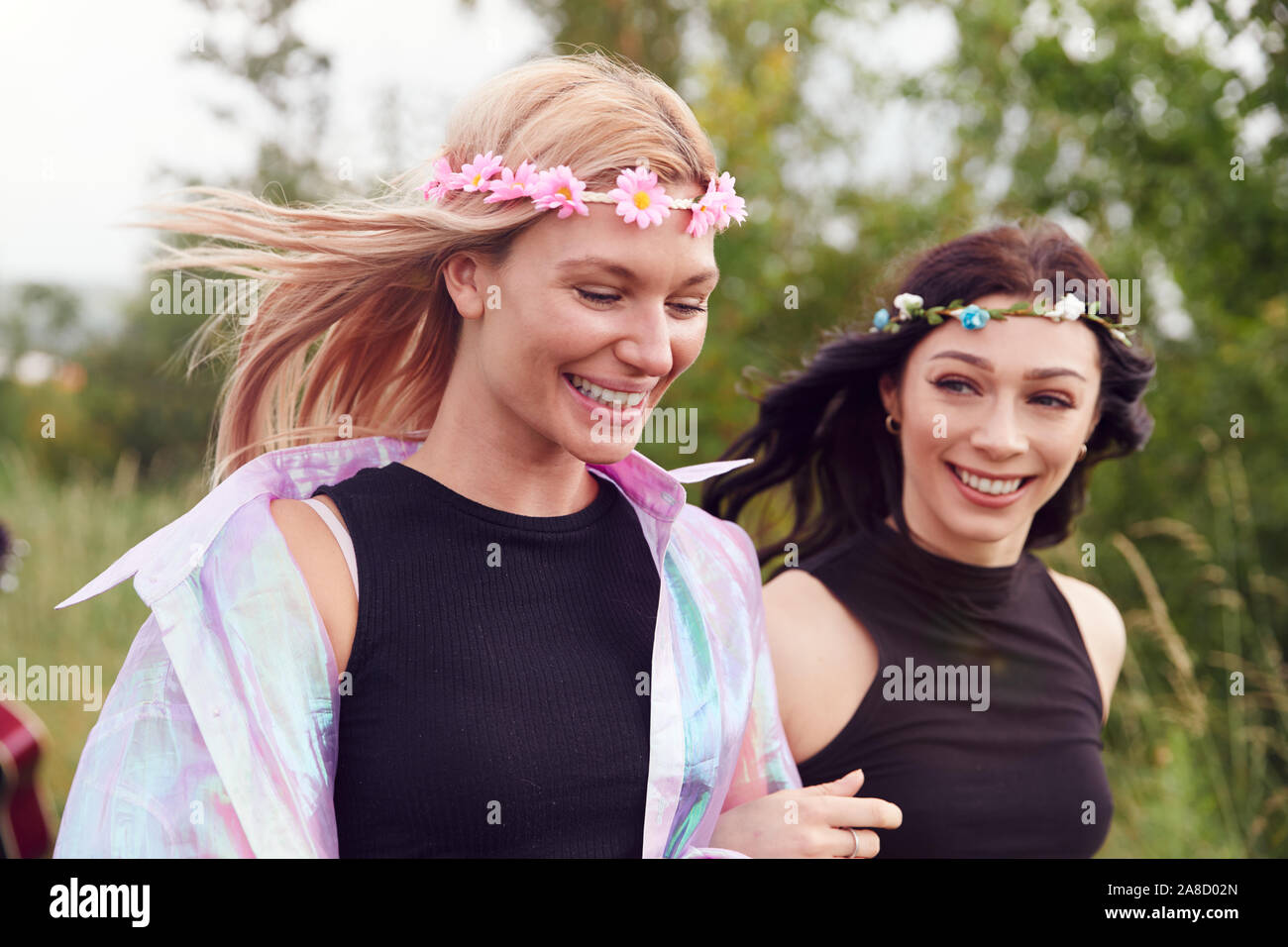 Excited female music fan hi-res stock photography and images - Alamy