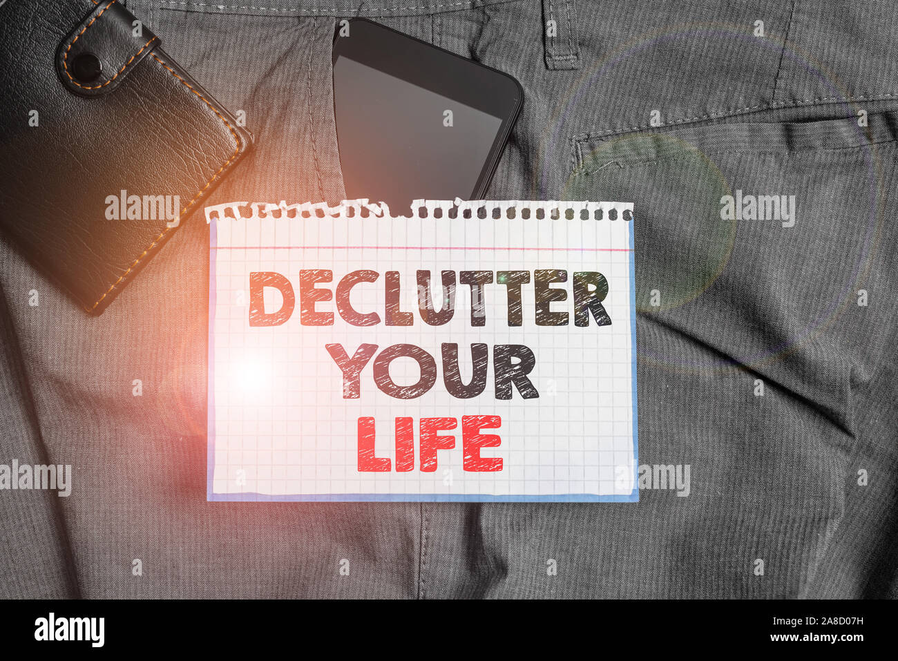 Writing note showing Declutter Your Life. Business concept for To ...