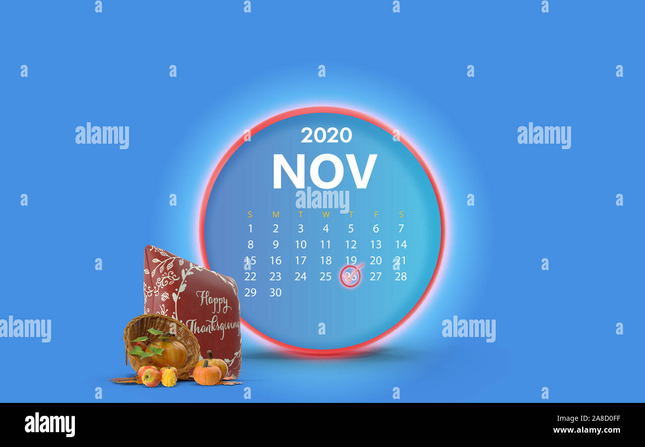 26 November round and shiny calendar for easter on blue background. 28 ...