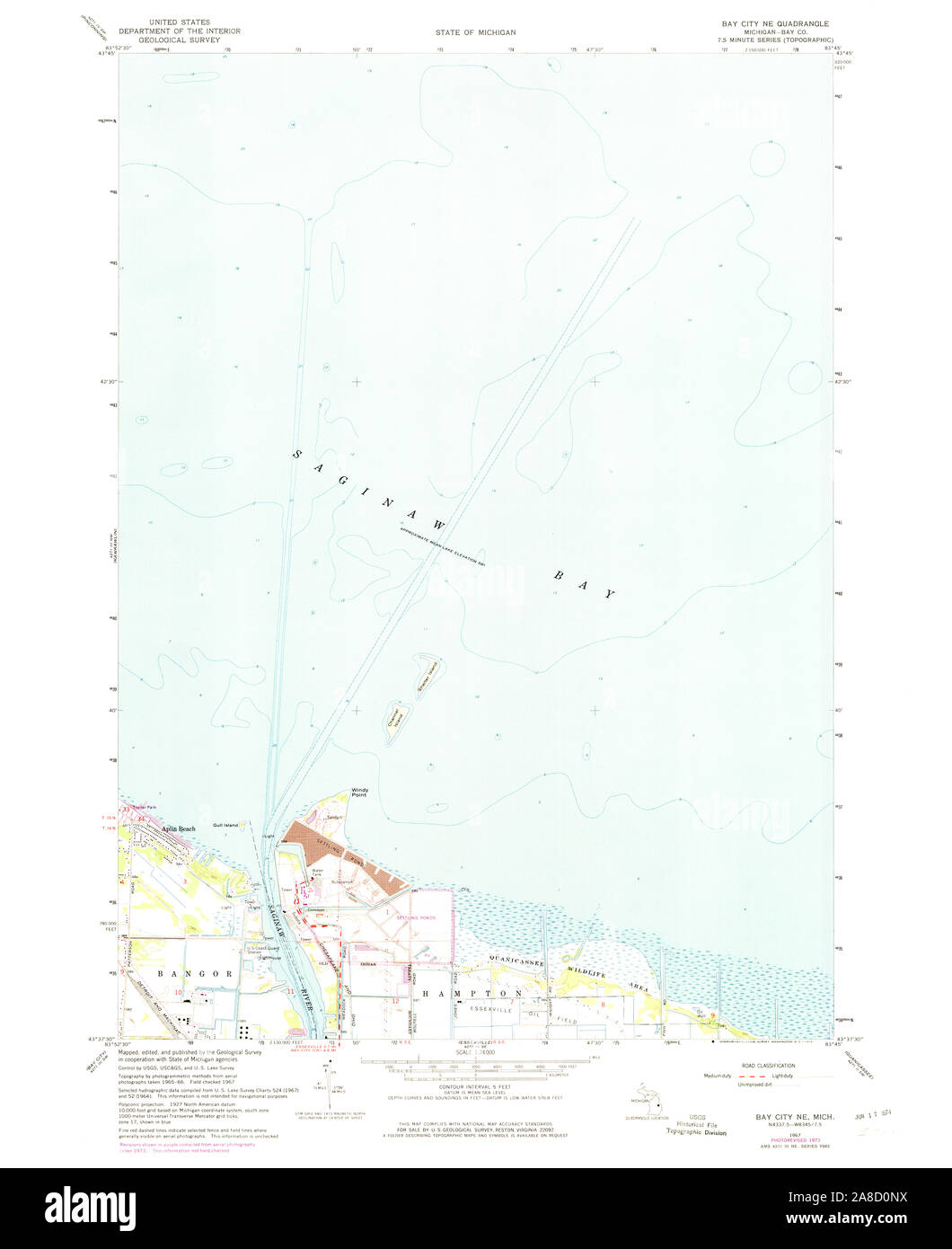 Bay city michigan map hi-res stock photography and images - Alamy