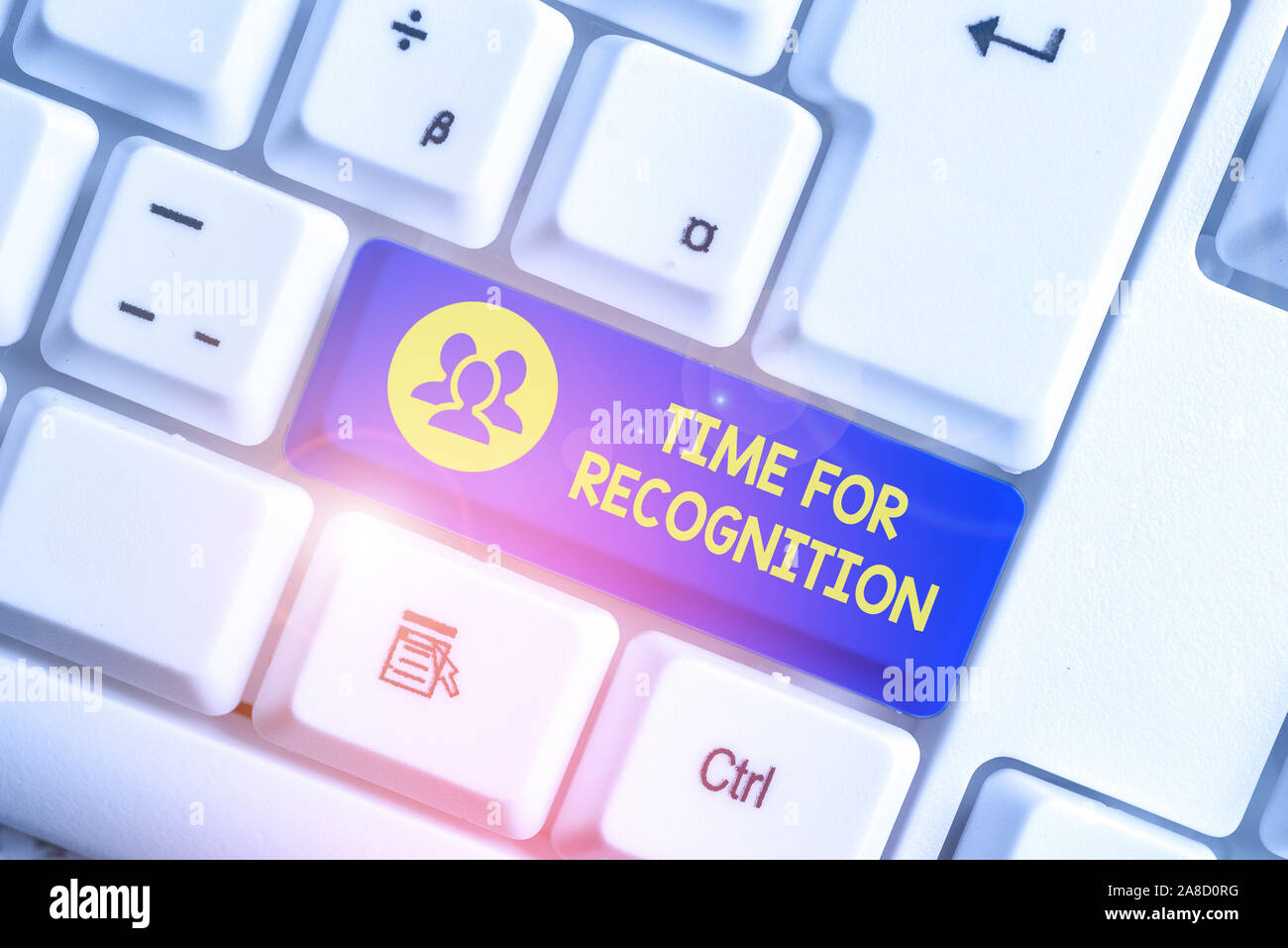 Handwriting text writing Time For Recognition. Conceptual photo Acknowledgement Interval between ...