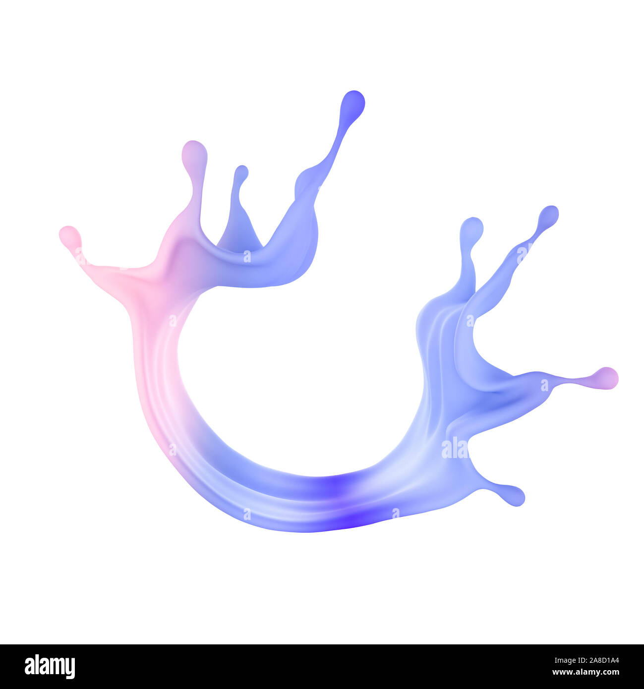 Beautiful multi-color splash of liquid . 3D illustration, 3D ...