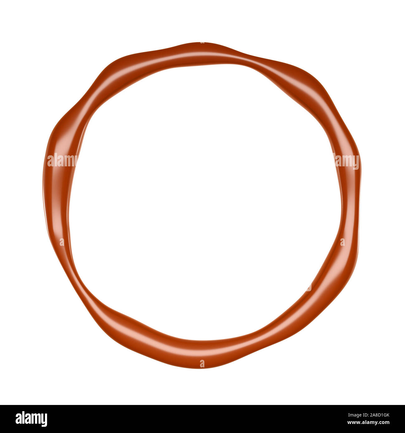 The ring is a splash of chocolate.3d rendering 3d illustration Stock ...
