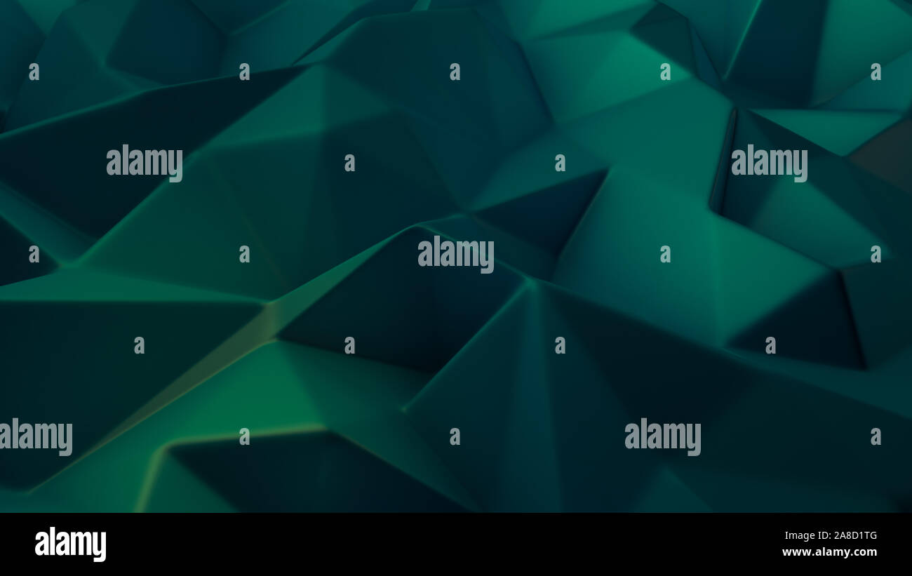 Stylish green crystal background.3d rendering 3d illustration Stock ...