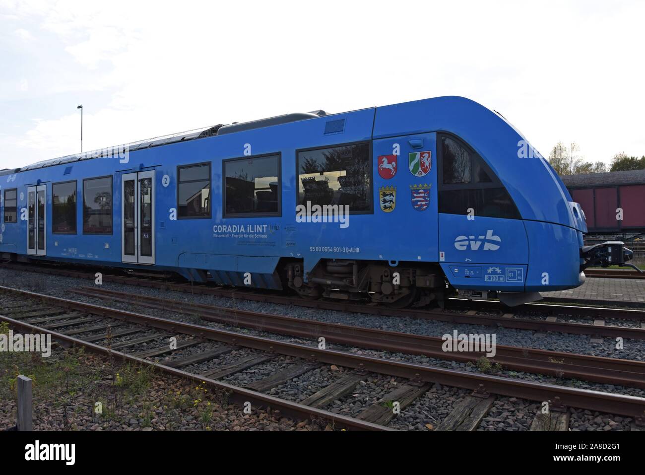 The world's first hydrogen fuel cell powered train, the Alstom Coradia ...