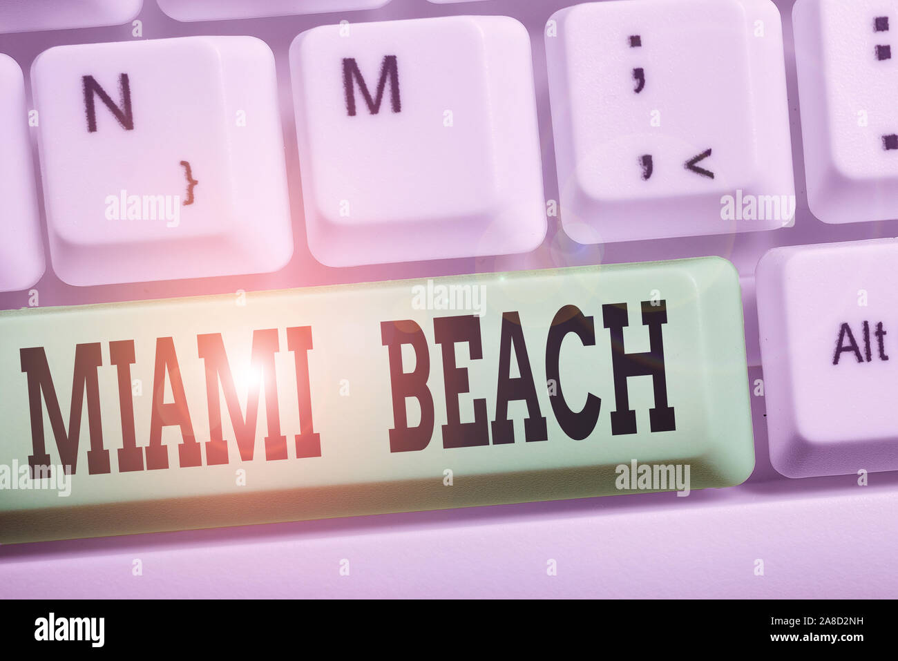 Handwriting text writing Miami Beach. Conceptual photo the coastal ...