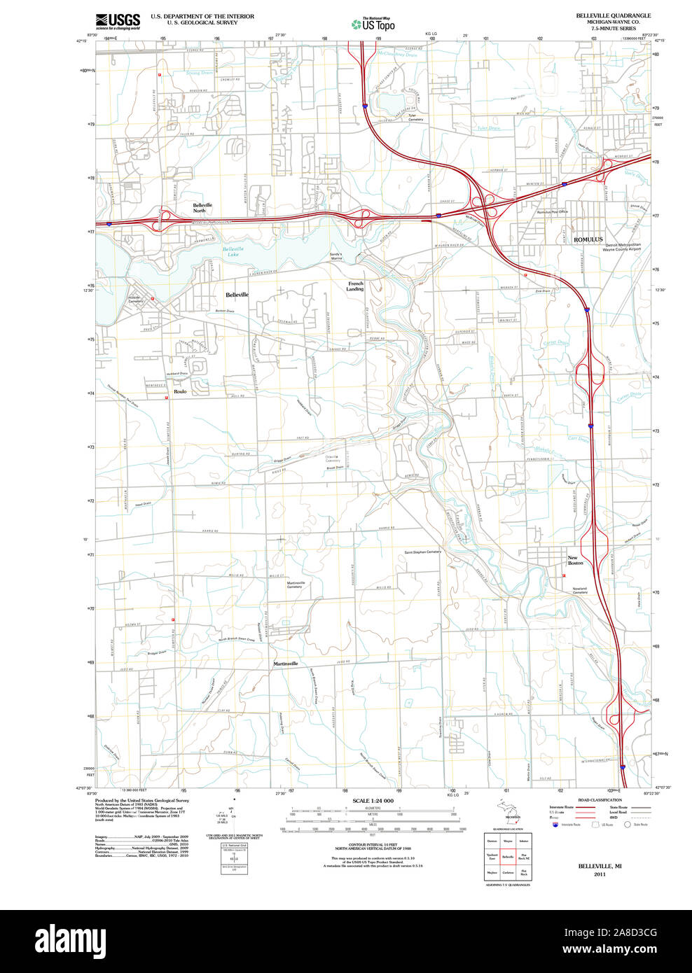Map of belleville hi-res stock photography and images - Alamy