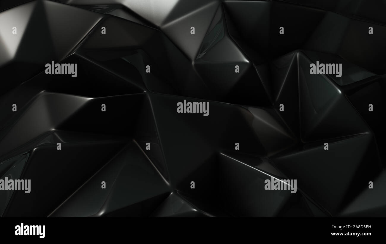 Stylish black crystal background. 3d rendering 3d illustration Stock ...