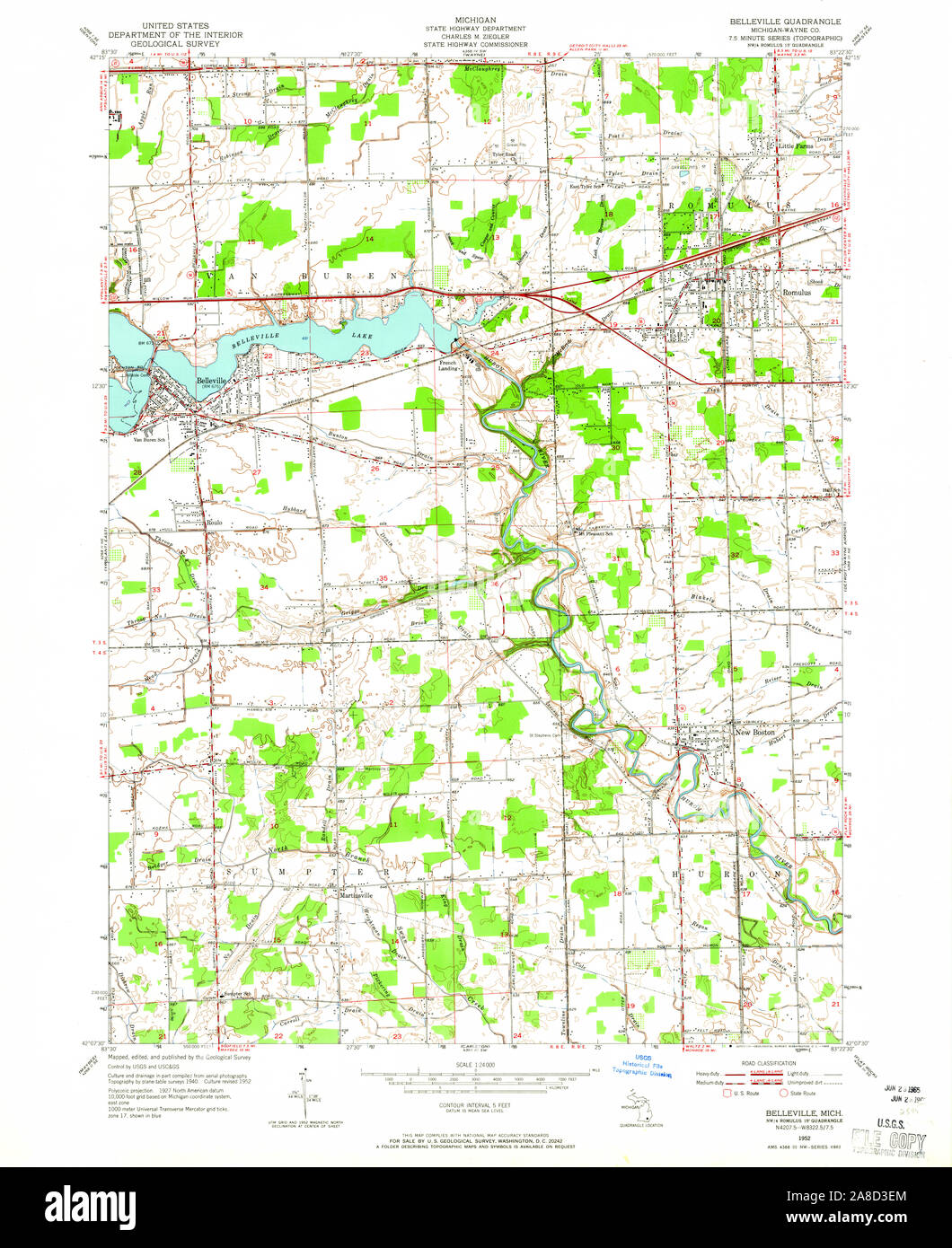 Map of belleville hi-res stock photography and images - Alamy