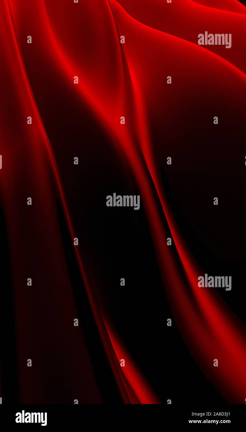 Luxurious red drapery fabric background. 3d rendering 3d illustration ...