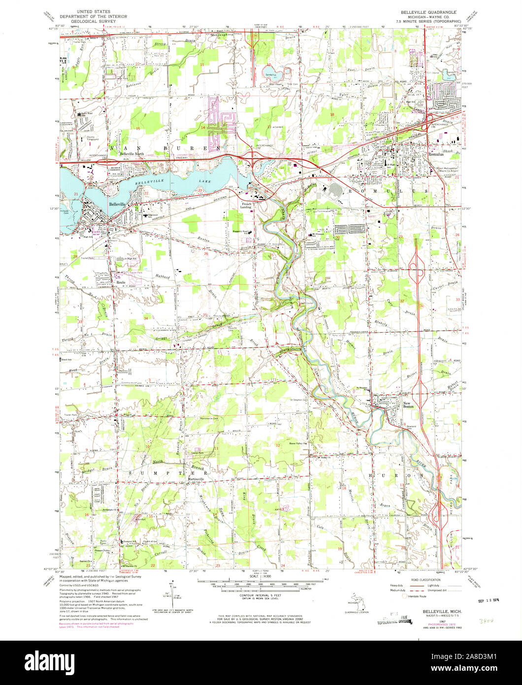 Map of belleville hi-res stock photography and images - Alamy