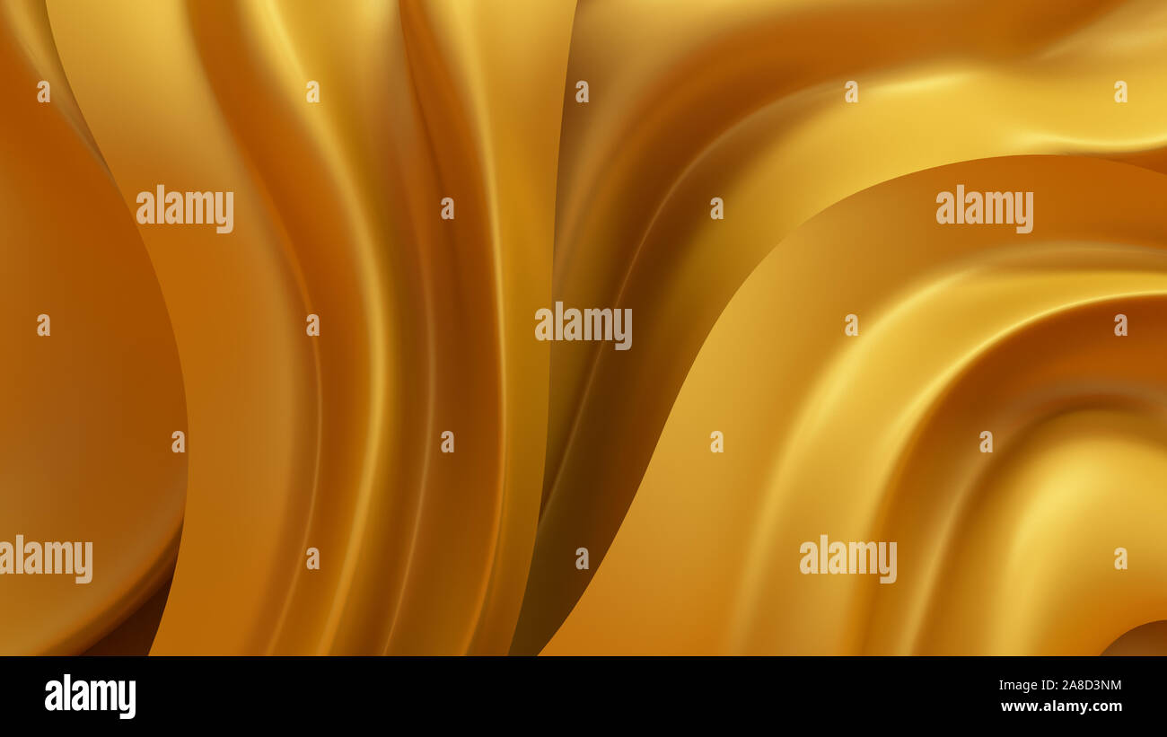 Luxury background with gold drapery fabric. 3d rendering, 3d ...
