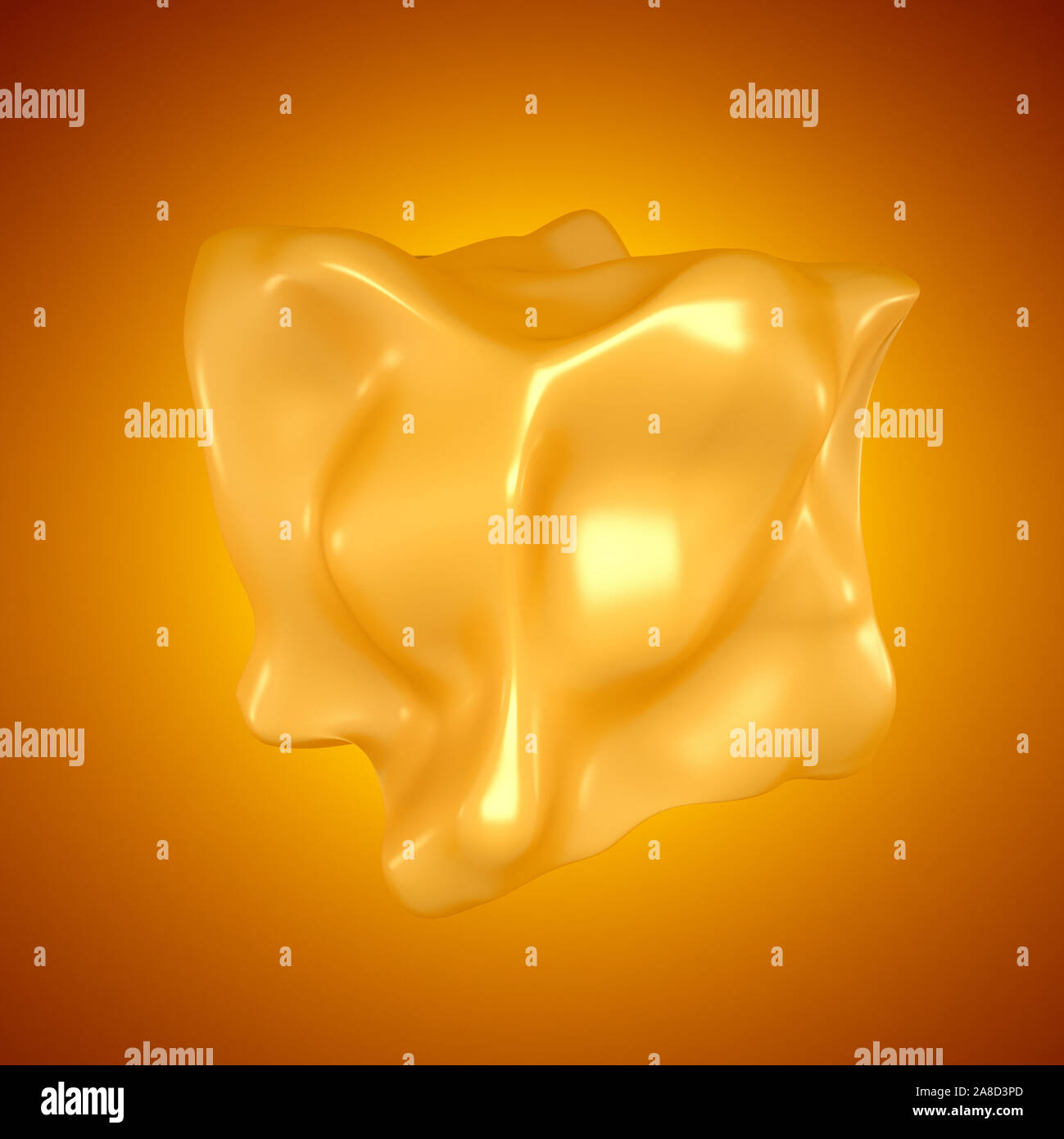 The form of caramel. 3d rendering 3d illustration Stock Photo - Alamy