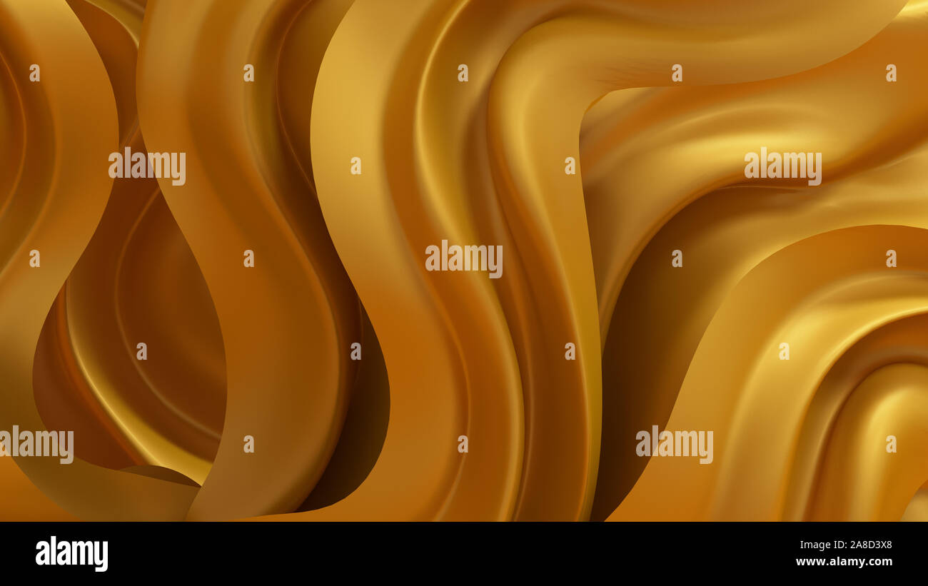 Luxury background with gold drapery fabric. 3d rendering, 3d ...