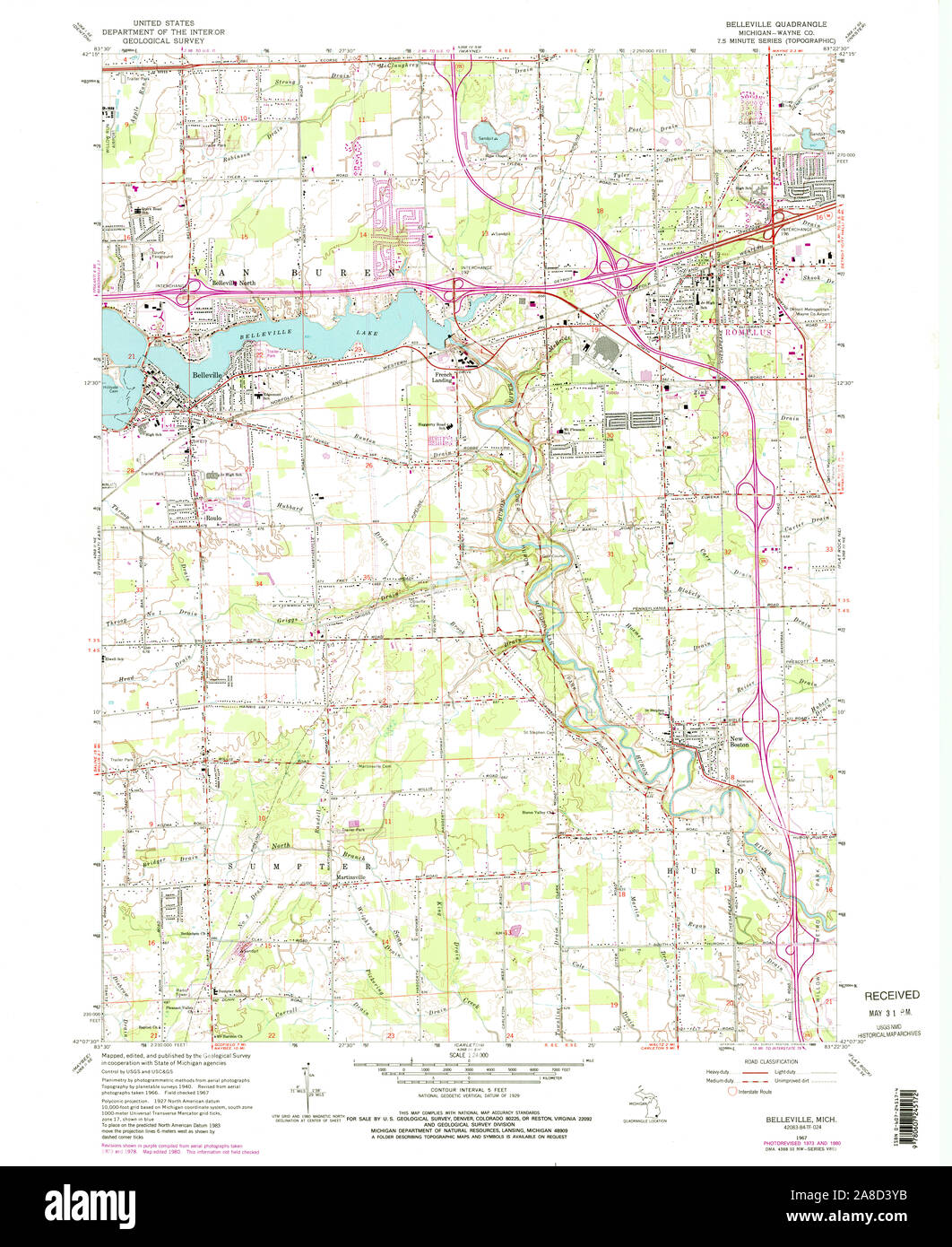 Map of belleville hi-res stock photography and images - Alamy