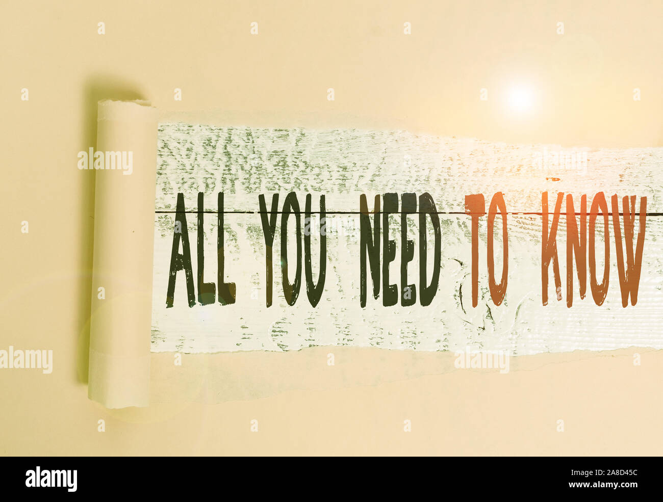 Writing note showing All You Need To Know. Business concept for Tell ...