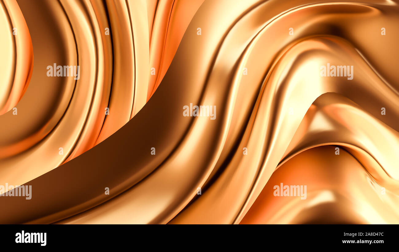 Luxury background with gold drapery fabric. 3d rendering, 3d ...