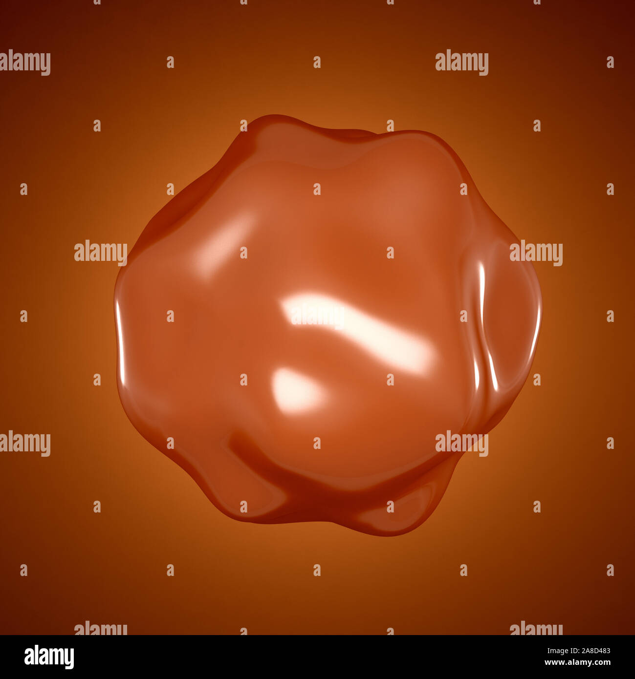 Chocolate form on a brown background. 3d rendering 3d illustration ...