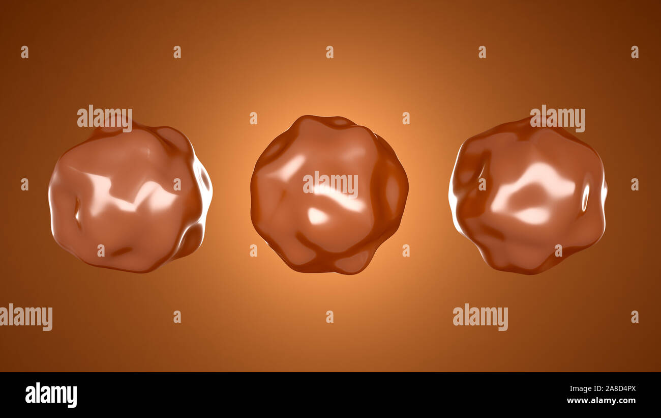 Chocolate form on a brown background. 3d rendering 3d illustration ...
