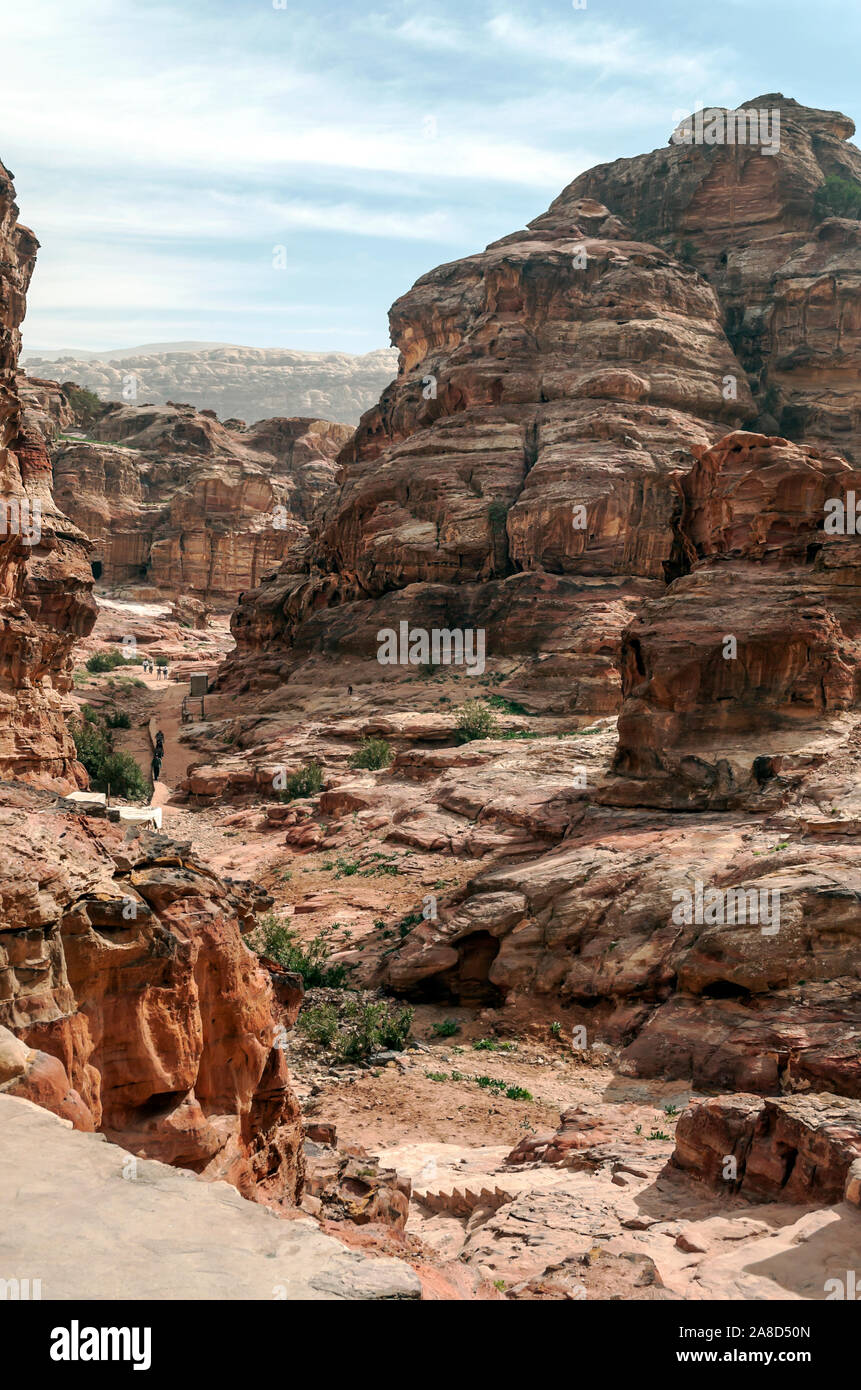 Ruins of the ancient city of Petra in Jordan. Petra is an important ...