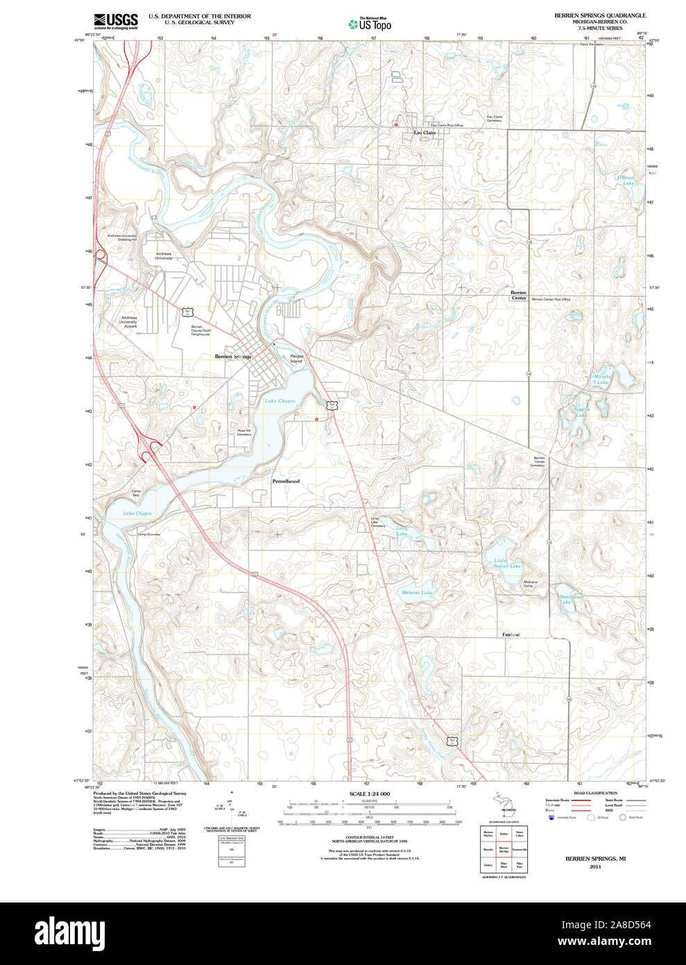 Berrien map hi-res stock photography and images - Alamy