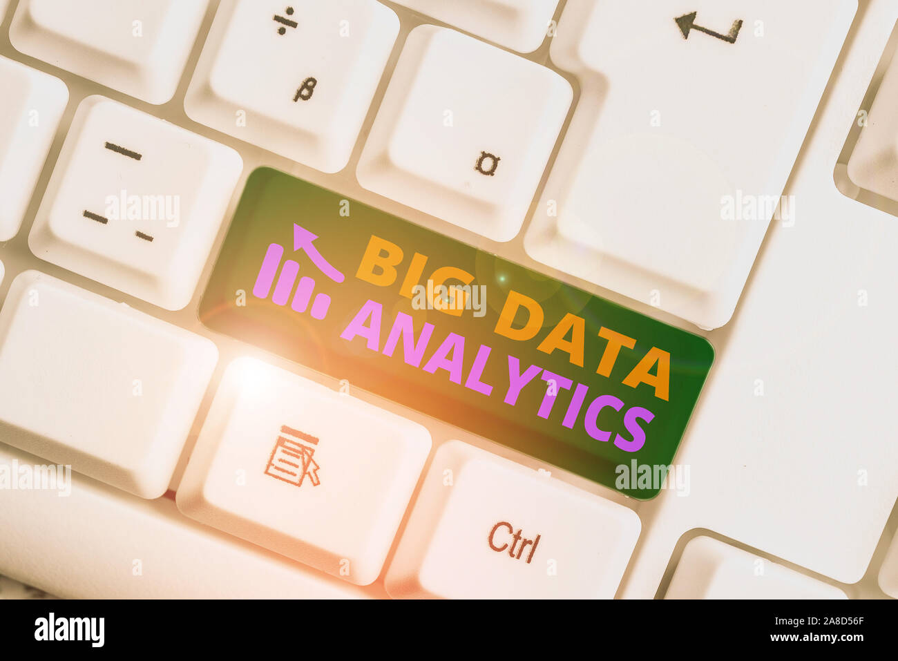Writing note showing Big Data Analytics. Business concept for The ...