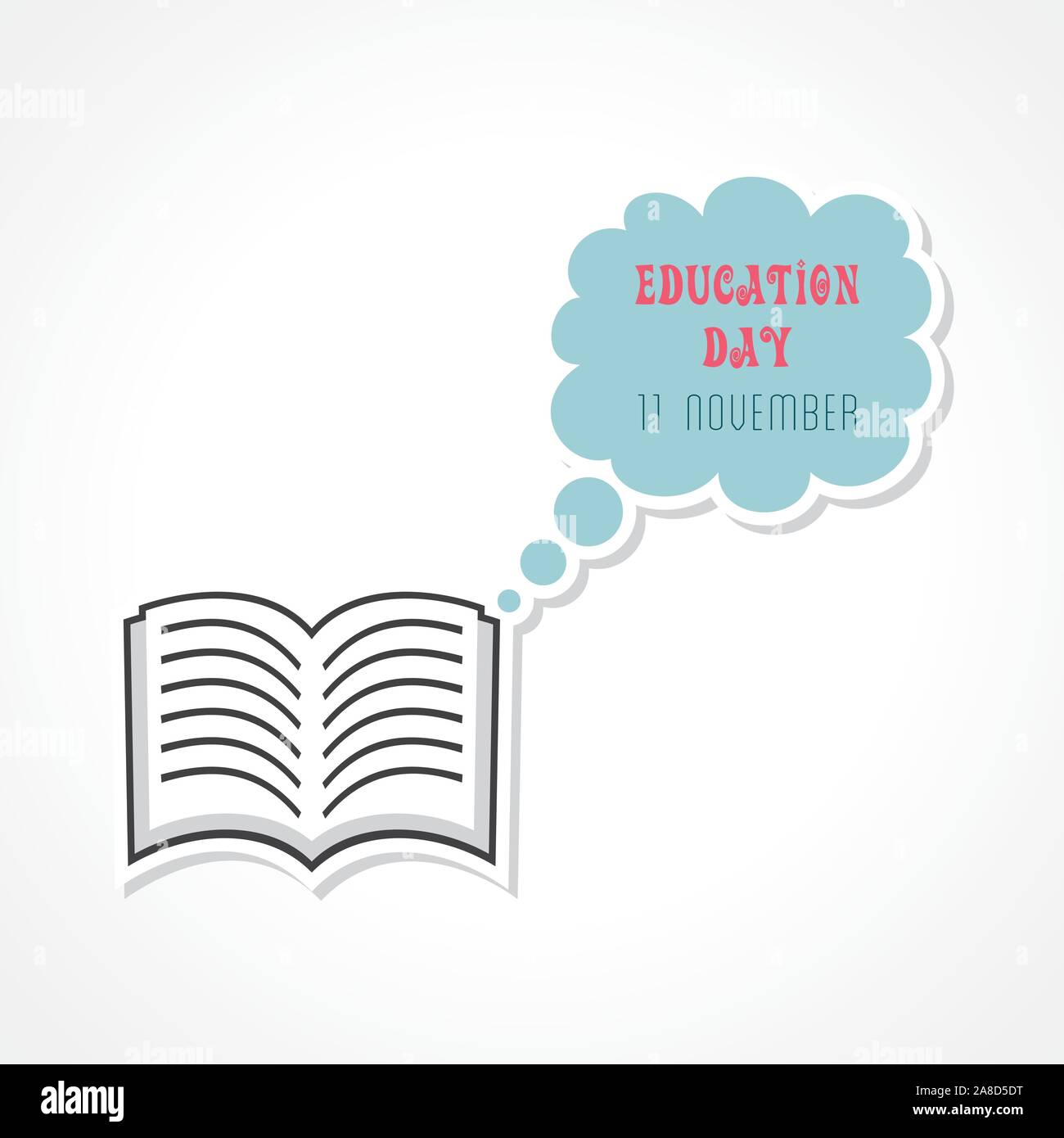 Illustration for education day greeting - 11 November Stock Vector ...