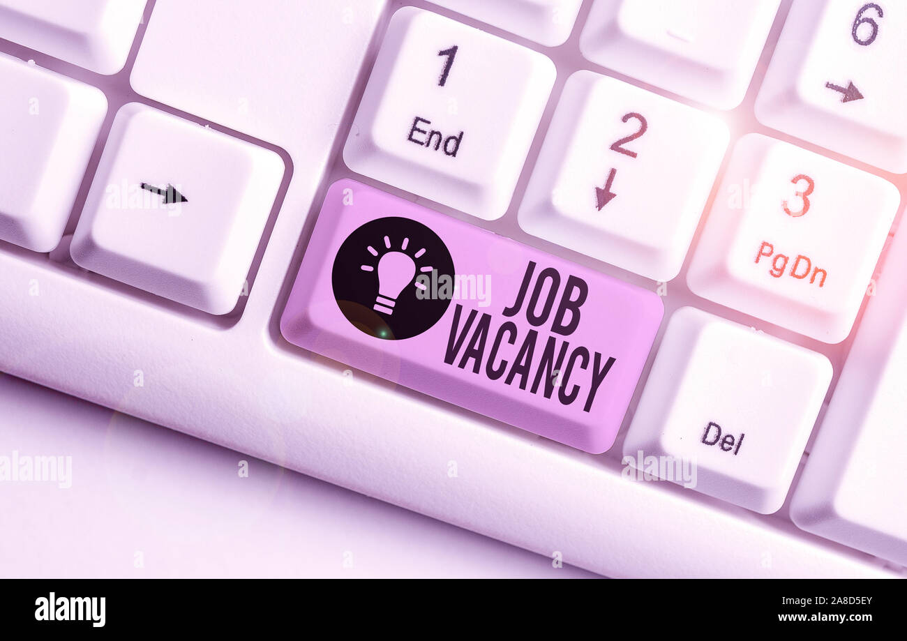 Writing note showing Job Vacancy. Business concept for job that no one ...